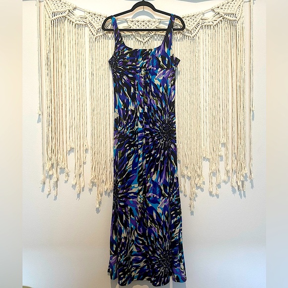 Glamour | Dresses | Glamour Abstract Formal Maxi Dress Size 2 | Poshmark